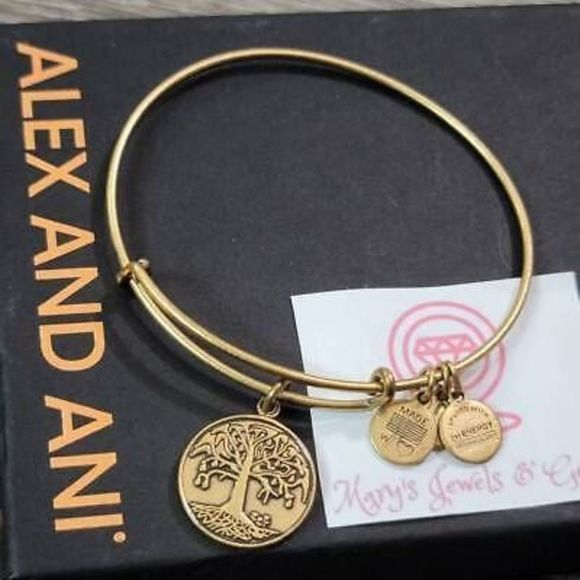 Alex and Ani | Jewelry | Alex And Ani Tree Of Life Charm Bracelet ...